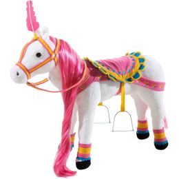 Heunec Jungen Stehtier "Karussellpferd weiß mit Sound", bunt, B:26cm H:60cm L:75cm, Stehtiere