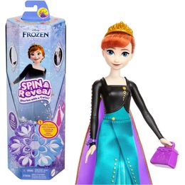 Mattel Jungen Anziehpuppe "Disney Die Eiskönigin Spin & Reveal Anna", bunt, Kunststoff, Stoff, Puppen