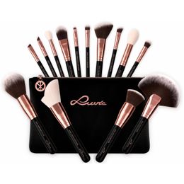 LUVIA COSMETICS Damen Kosmetikpinsel-Set "Essential Brushes - Black Diamond", rosa, Kosmetikpinsel, vegan