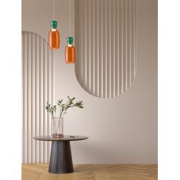 NOVA LUCE Pendelleuchte "PLUMA", 1, &Oslash; 15cm H: 179cm, 1 Stk.gr&uuml;n, orange, goldfarben, Esszimmer, Leuchten