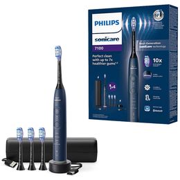 Elektrische Zahnbürste "Series 7100 HX7423/08", blau, PHILIPS SONICARE, B:6cm H:23,2cm T:17,1cm, Elektrozahnbürsten, mit visueller Andruckkontrolle,