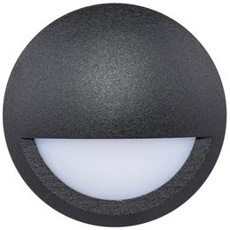 HAVIT LIGHTING LED Au&szlig;en-Wandleuchte "NAVA", 1, &Oslash; 10cm H: 2,3cm, 1 Stk., schwarz, Leuchten