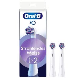 Oral-B Herren Aufsteckb&uuml;rsten "Oral-B iO Strahlendes Weiss", 2 Stk., wei&szlig;, Zahnb&uuml;rstenk&ouml;pfe, fortschrittliche Plaque-Entfernung, Poliereins&auml;tze zur