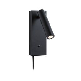 Paulmann LED Wandleuchte "Hulda 2,5W USBC 230V 3000K Metall", 1, H: 18cm, schwarz, Leuchten, 3-step-dimmbar