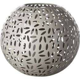 Fink Windlicht "DARIA", B/H/T: 20cm, grau, Garten, Kerzenhalter, Kerzenhalter aus Eisen, pulverbeschichtet, mit Cut-Outs