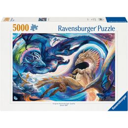 Ravensburger Kinder Puzzle "Gigantisches Drachenfest zur Tages- und Nachtstunde", bunt, B:153cm H:101cm, Puzzles, Made in Germany