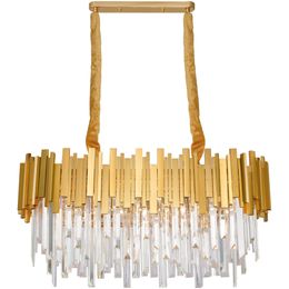 NOVA LUCE Hängeleuchten "GRANE", 8, Ø 80cm H: 120cm, 1 Stk., gold, Esszimmer, Leuchten, Ohne Beleuchtung