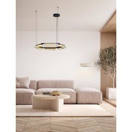 NOVA LUCE Pendelleuchte "APNEA", 6, &Oslash; 72cm H: 150cm, 1 Stk., gold, Esszimmer, Leuchten