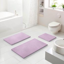 Badematte Grund "Molena", lavendel, H:28mm, Polyester, Badematten, Badematte, Hoher LUXURYSOFT-Flor aus Polyester, 5 Jahre Garantie