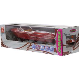 Jamara Kinder RC-Boot "Venezia, 2 Kanal 40MHz", rot, B:14,2cm H:11cm T:46cm, Fernlenkfahrzeuge, mit LED beleuchteter Fernsteuerung