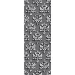 queence Vinyltapete "Fleur de lis", B/L: 0,9mm x 2,5mm, grau, Tapeten, 90x250cm, selbstklebend, kinderleichte Anbringung,, Sticker