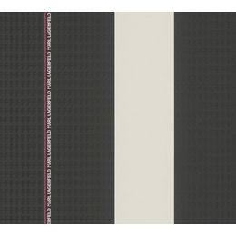 Vliestapete "Ribbon", B/L: 0,53mm x 10,05mm, Rollen:, schwarz-wei&szlig;, ARCHITECTS PAPER, Wohnzimmer, Tapeten, Streifentapete Tapete Designer Tapeten