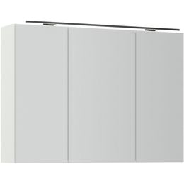Spiegelschrank Nobilia, B:100cm H:72cm T:21cm, wei&szlig;, Badezimmer, Schr&auml;nke, "Prina", in Breiten 60, 80, 100 und 120 cm, innenliegende Steckdose