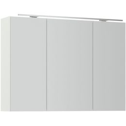 Spiegelschrank Nobilia, B:100cm H:72cm T:21cm, wei&szlig;, Badezimmer, Schr&auml;nke, "Prina", in Breiten 60, 80, 100 und 120 cm, innenliegende Steckdose