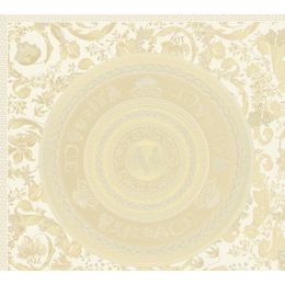 Versace Vliestapete "Wallpaper Versace 5 Floral Design", B/L: 0,7m x 10,05m, Rollen: 1, beige, Wohnzimmer, Tapeten, Designertapete auffallende