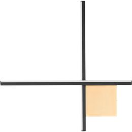 NOVA LUCE Wandleuchte "CROSS", 2, H: 50cm, 1 Stk.schwarz, goldfarben, Wohnzimmer, Leuchten