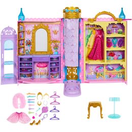 Mattel Jungen Puppenkleiderschrank "Disney Princess - Bereit für den Ball-Schrank", bunt, Kunststoff, Puppenmöbel, mit Kleidung, Zubehörteilen und