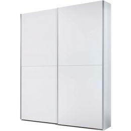 Schwebet&uuml;renschrank Schlafkontor, B:170cm H:195cm T:57,5cm, wei&szlig;, Dekorfolie, Schr&auml;nke, "Time Schrank, Kleiderschrank mit Schiebet&uuml;ren", 4
