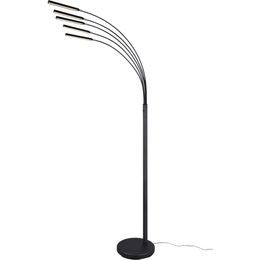 LED Stehlampe "Reed", 5, H: 196cm, schwarz, REALITY LEUCHTEN, Wohnzimmer, Leuchten, Sensordimmer, Memory Funktion