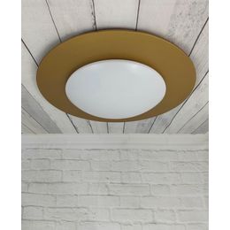 Niermann Deckenleuchte "Deckenschale Saturn", 1, &Oslash; 53cm H: 10cm, 1 Stk., gold, Wohnzimmer, Leuchten, E27 Fassung f&uuml;r einfachen Leuchtmittelwechsel