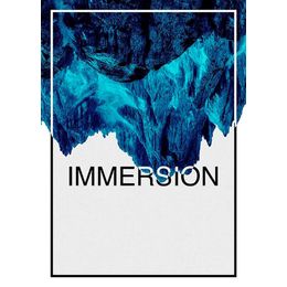 Komar Bild "Immersion Blue", B/H/T: 50cm x 70cm, Abstrakt Spr&uuml;che & Texte, 1 Stk., bunt, Wohnzimmer, Bilder, Wandbild zur Dekoration - ohne Rahmen