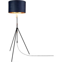 Paco Home Stehlampe "Naomi uni Color", H: 176,5cm, schwarz, Wohnzimmer, Leuchten, Wohnzimmer H&ouml;henverstellbar 121,5 bis 176,5 cm Zugschalter Velour