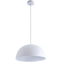Paco Home Pendelleuchte "SAWYER", 1, &Oslash; 40,5cm H: 22cm, wei&szlig;, Esszimmer, Leuchten, H&auml;ngelampe Esszimmer K&uuml;chenlampe H&auml;ngend 1,5m Textilkabel &Atilde; ̃40,5cm