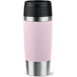 Emsa Thermobecher "Travel Mug Classic, mit 360-Trinköffnung, auslaufsicher, rutschfest", Ø 8,2cm x 20,4cm, 360ml, pink, Trinkgefäße, 4h heiß, 8h kalt