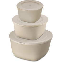 Koziol Frischhaltedose "CONNECT BOX SET STOCKHOLM", B:25cm H:13cm, beige, Lebensmittelaufbewahrungsbehälter,
