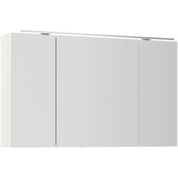 Spiegelschrank Nobilia, B:120cm H:72cm T:21cm, wei&szlig;, Badezimmer, Schr&auml;nke, "Prina", in Breiten 60, 80, 100 und 120 cm, innenliegende Steckdose