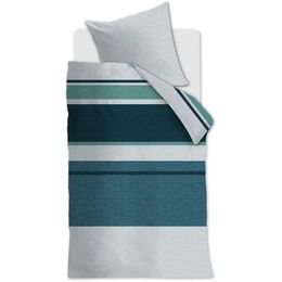 Bettw&auml;sche Beddinghouse, blau, Renforc&eacute;, Obermaterial: 100% Baumwolle, Bettw&auml;sche, "Beddinghouse Raya"