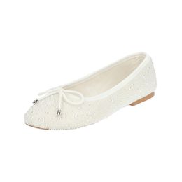 Steve Madden Damen Ballerina "Steve Madden Ballerinas Lederimitat/Textil", Gr. 40, wei&szlig;, Lederimitat, Textil, Schuhe
