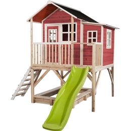 EXIT Jungen Spielturm "Loft 550 rot", rot, Holz, B:348cm H:255cm T:220cm, Spieltürme, BxTxH: 348x220x255 cm