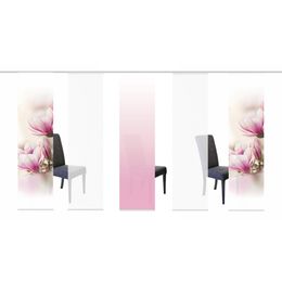 Schiebegardine Home Wohnideen, B:60cm H:245cm, rosa, Polyester, Wohnzimmer, Gardinen, "MAGNONE", HxB: 245x60, inkl. Befestigungszubeh&ouml;r