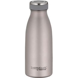 THERMOCAFÉ Isolierflasche "TC BOTTLE, aus doppelwandigem Edelstahl, spülmaschinenfest", 350mlrose mat, Trinkflaschen, gummierter Drehverschluss,