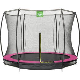 EXIT Kinder Gartentrampolin "Silhouette Ground", Ø 305cm, rosa, Trampoline, mit Sicherheitsnetz