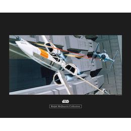 Komar Bild "Star Wars Classic RMQ X-Wing vs TIE-Fighter", B/H/T: 50cm x 40cm, Star Wars, 1 Stk., bunt, Wohnzimmer, Bilder, Wandbild zur Dekoration im