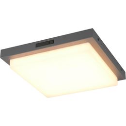 Trio LEUCHTEN LED Außen-Wandleuchte "BERMEJO, Hausnummer Leuchte mit Bewegungsmelder IP54 Fassadenleuchte", 1, H: 5,7cm, 1 Stk.anthrazit, Leuchten,