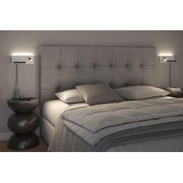 Paulmann LED Wandleuchte "Serra 2700K 650lm / 200lm 230V 5,5 / 1x2,6W", 1, H: 12cm, 1 Stk., schwarz-wei&szlig;, Leuchten, Bettleuchte, USB C, dimmbar
