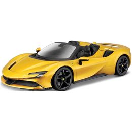 Bburago Kinder Sammlerauto "Ferrari SF90 Spider, goldfarben", gold, Metallspritzguss, B:11cm H:7cm L:27cm, Modellfahrzeuge