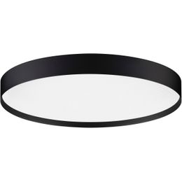 NOVA LUCE Deckenleuchte "ROI", 1, Ø 50cm H: 8,5cm, 1 Stk.schwarz, Wohnzimmer, Leuchten