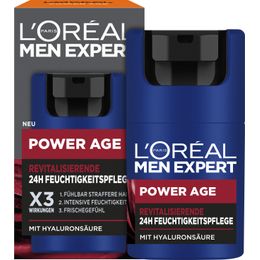 L'Or&eacute;al Herren Pflege-Set "Power Age-Set: Serum & Pflege", transparent, L'OR&Eacute;AL PARIS MEN EXPERT, Hautpflegemittel, mit Hyaluron