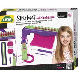 LENA Kinder Kreativset "Strickset mit Strickliesel", lila, Kunststoff, Kreativsets, Made in Europe