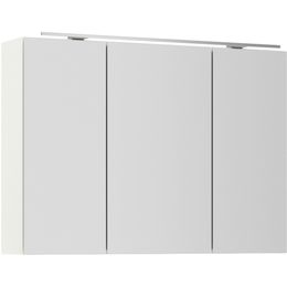 Spiegelschrank Nobilia, B:100cm H:72cm T:21cm, wei&szlig;, Badezimmer, Schr&auml;nke, "Prina", in Breiten 60, 80, 100 und 120 cm, innenliegende Steckdose