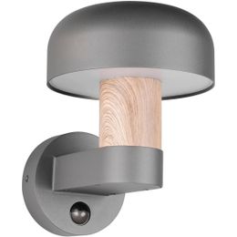 Trio LEUCHTEN Au&szlig;en-Wandleuchte "FRASER, Fassadenbeleuchtung Laterne Pilzform, exkl 1x E27 max 10W IP54", 1, H: 24,5cm, 1 Stk.grau, Leuchten,