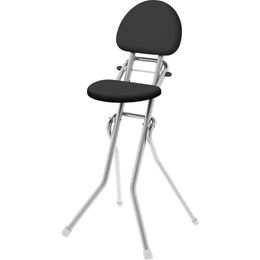 BISCHOF COLOMBO Stehhilfe "Amigo", B/H/T: 43cm x 111cm, Baumwolle Polyester uni, silber, St&uuml;hle, 3-fach h&ouml;henverstellbar, Sitzfl&auml;che 23x31 cm,