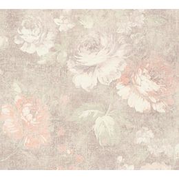 Livingwalls LIVING WALLS Vliestapete "Secret Garden", B/L: 0,53mm x 10,05mm, rot, Tapeten, Tapete Blumen