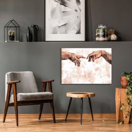 Leinwandbild queence, B:90cm H:60cm T:3cm, braun, Leinwand, Wohnzimmer, Bilder, "Angelo", mit sehr guten Schallabsorptions-Eigenschaften