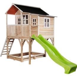 EXIT Kinder Spielturm "Loft 750", beige, Holz, B:190cm H:269cm T:443cm, Spieltürme, BxTxH: 190x443x269 cm