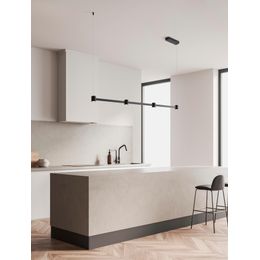 NOVA LUCE Pendelleuchte "PUIZE", 4, H: 140cm, 1 Stk.schwarz, Esszimmer, Leuchten